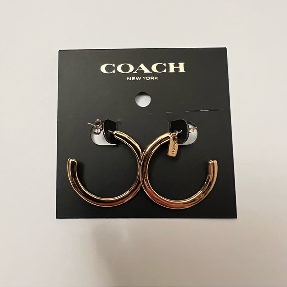 Coach | Jewelry | Coach Gold Hoop Earrings | Poshmark